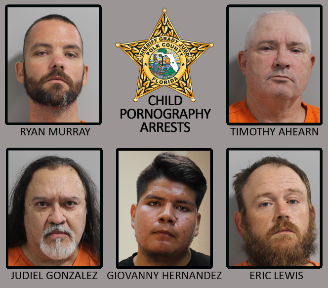 Four men and a teen arrested by Polk County Sheriff’s Office for possessing child pornography
